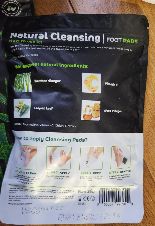 Bandoo Natural Cleansing Foot Pads - 10 PADS - EXP : 2026 | eBay
