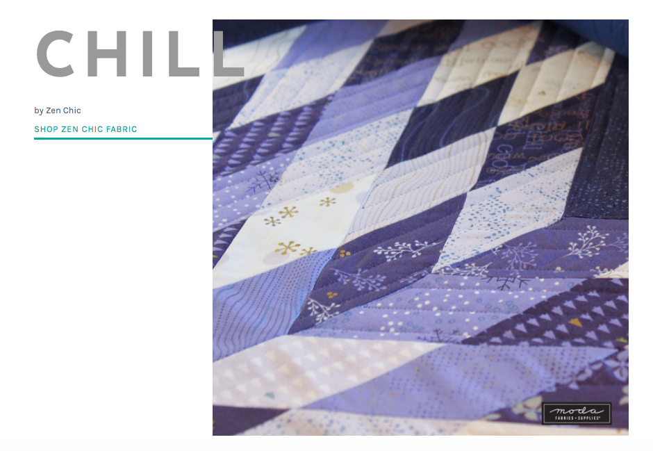 Moda CHILL SPOTTED 1660 128M Navy Blue Dots ZEN CHIC Quilt Fabric ...