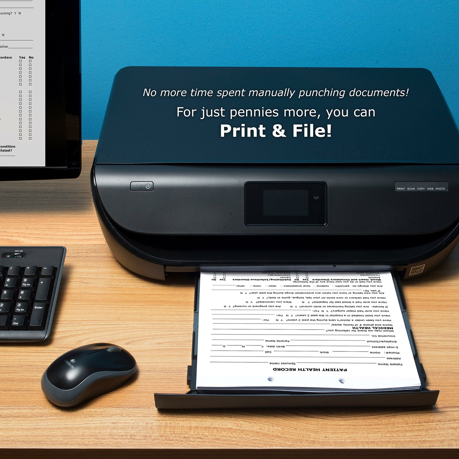 PrintWorks Professional Pre Punched Paper, 2 Hole Punch Top For 2 Ring ...