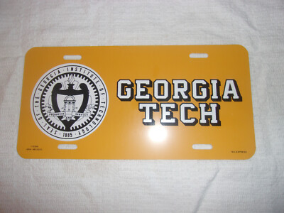 Georgia Tech Yellow Jackets Vintage Rare License Plate NWOT NOS | eBay