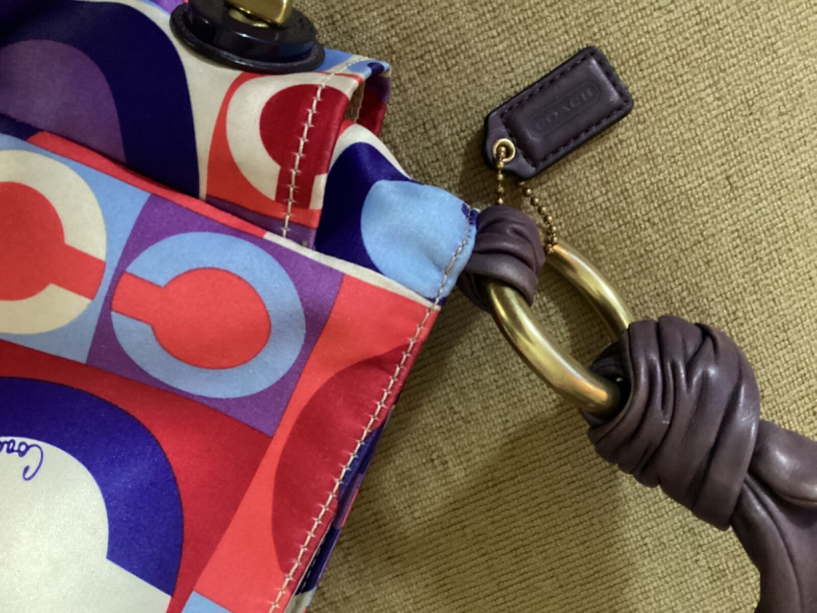 COACH Satin Scarf Print Limited Edition Bag - Gem