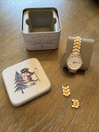 Fossil Watch ES4396 Rose Gold Color Two Tone Extra Links Case Included ...