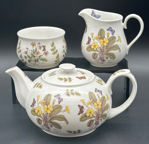 James Dean Pottery Rye Bone China Botanical Teapot Milk & Sugar | eBay UK