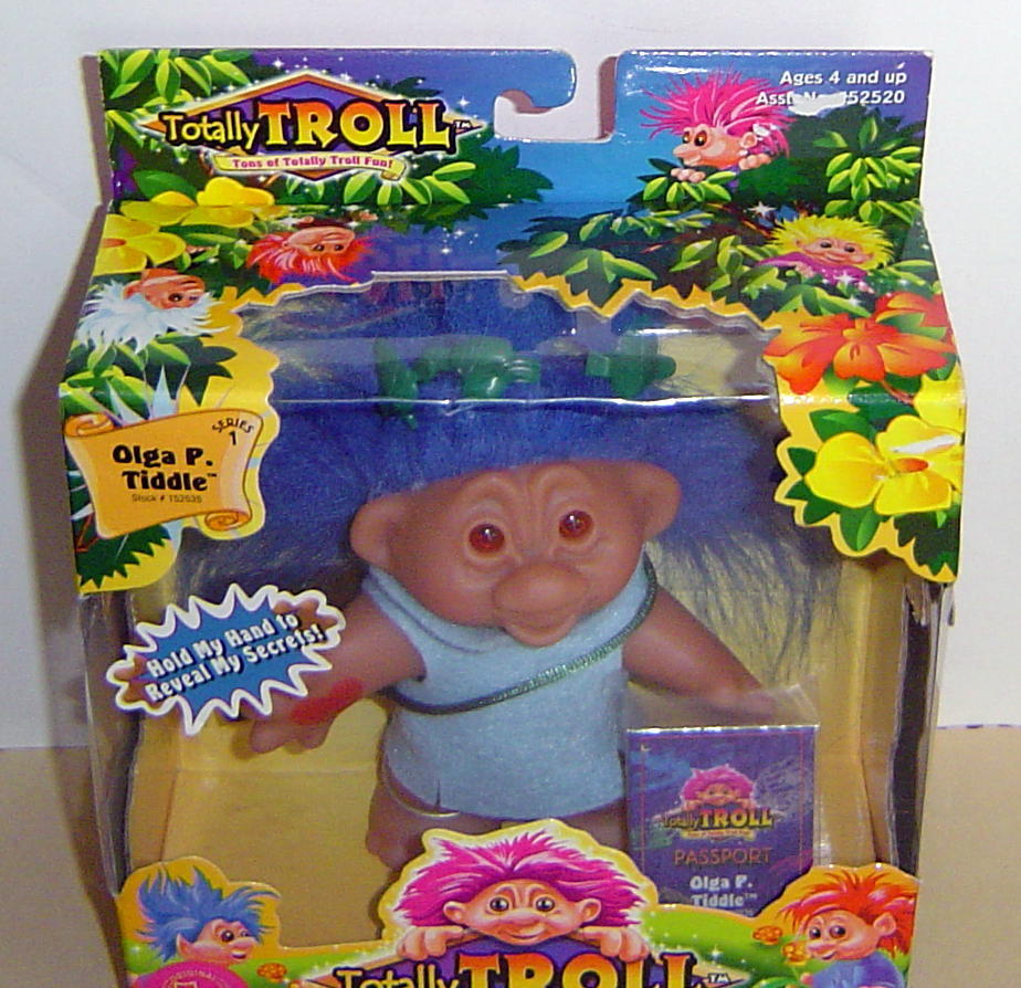 ORIGINAL DAM TROLL DOLL TOTALLY TROLL OLGA P.TIDDLE SERIES 1 NEW IN BOX ...