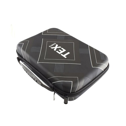 TEX Darts Deluxe 12 Dart Portable Protective Storage Carry Case Black ...