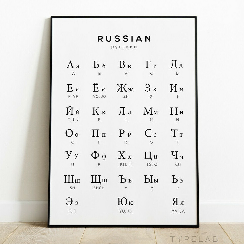 Russian Cyrillic Alphabet Practice Foreign Language