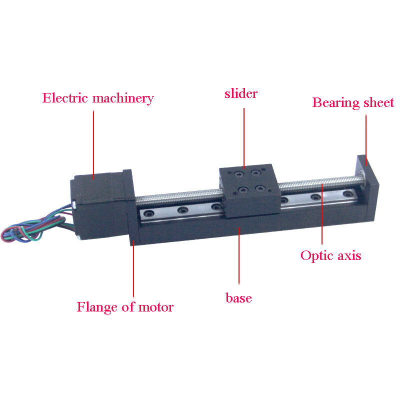 Mini Sliding Table Linear Motion 2mm Pitch T6 Lead Screw NEMA11 Stepper ...