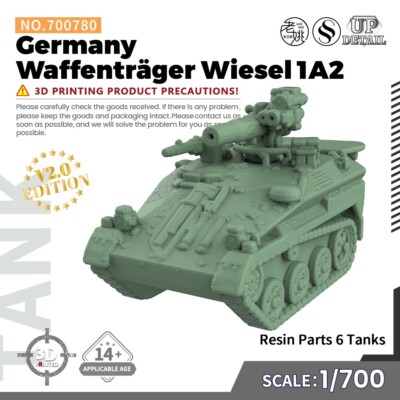 SSMODEL 1/700 Germany Waffentr?ger Wiesel 1A2 Military Model Kit ...