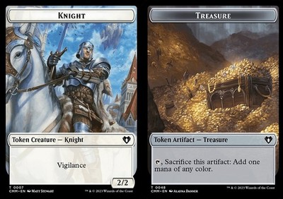 1x Knight (7) // Treasure (48) Token MTG Commander Masters NM Magic ...