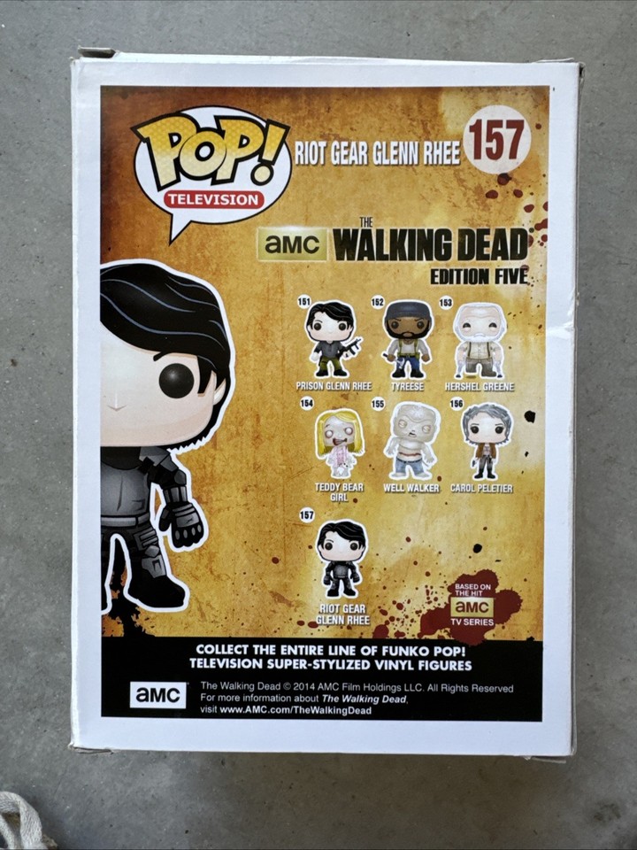 Funko Pop! Vinyl: The Walking Dead Glenn Rhee Riot Gear 157 | eBay