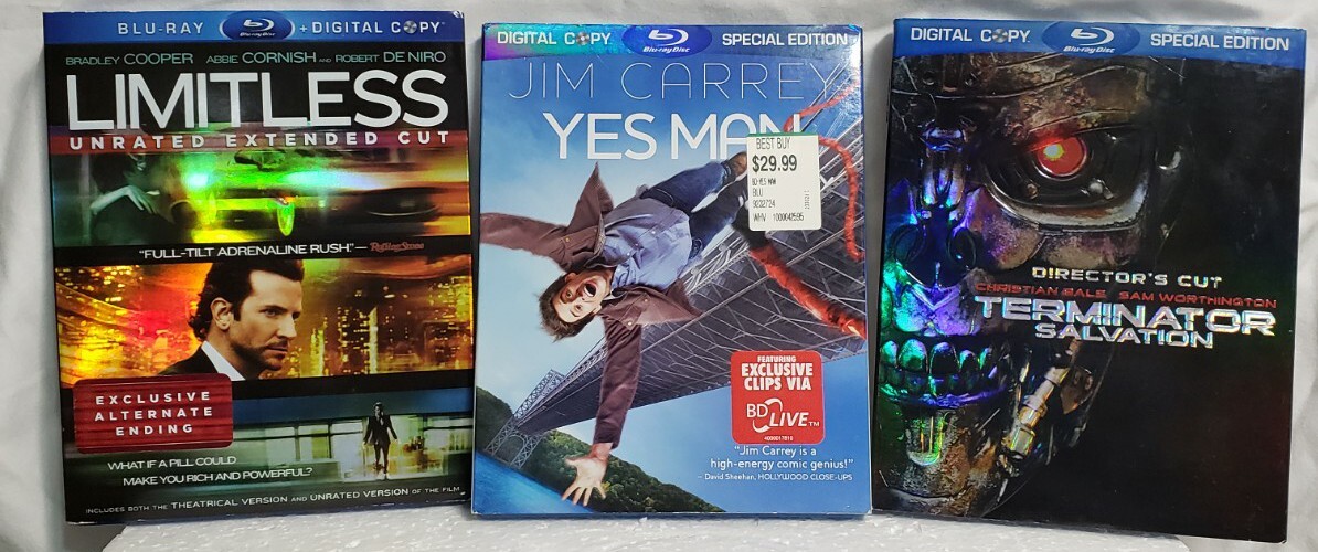 Limitless (Unrated Extended Cut "yes man" & Terminator lot of 3 [Blu ...