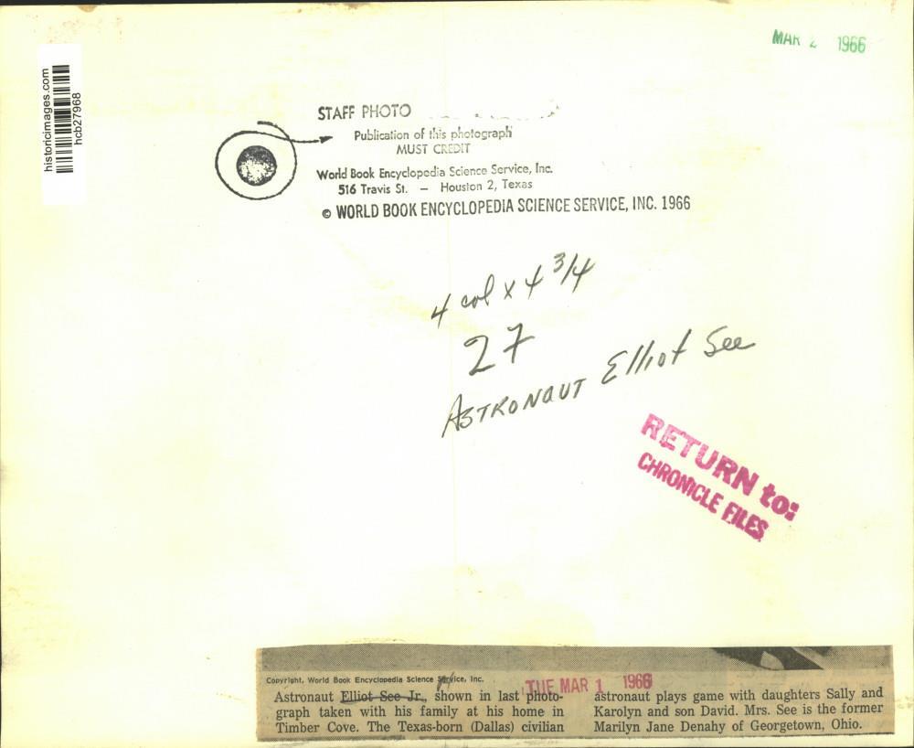 Astronaut Elliot See And Wife