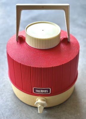 Vintage Thermos Cap 3.8 Liters 1 Gallon Made In U.S.A. - Red & Tan | eBay