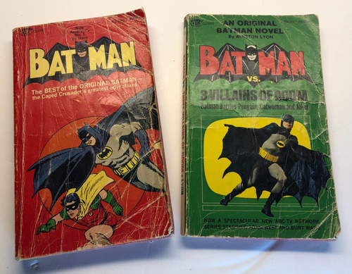 BATMAN, BEST OF THE ORIGINAL & 3 VILLAINS PAPERBACKS, DC, SIGNET, 1ST ...