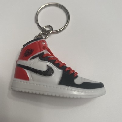 Keychains 3D Sneaker Nike Jordan 1 High Top Red Black White HARD PVC | eBay