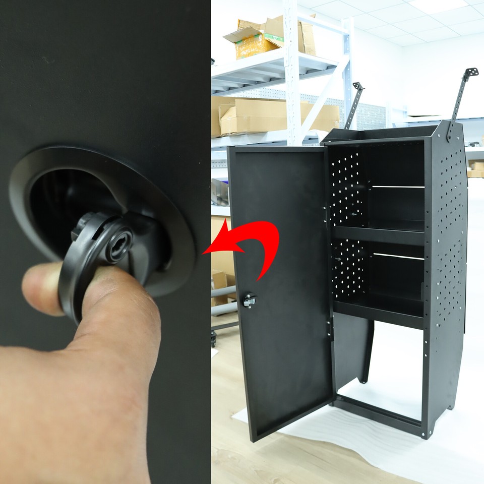 Lockable Van Shelving Van Storage Cabinet w/hook for Full-Size Cargo ...