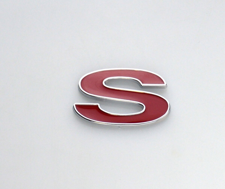 Pair Set 96-02 SS Fender Emblems 3D Badge for SLP 12369965R Chrome Red ...