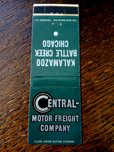 Vintage Matchbook: Central Motor Freight, Kalamazoo-Battle Creek, MI ...
