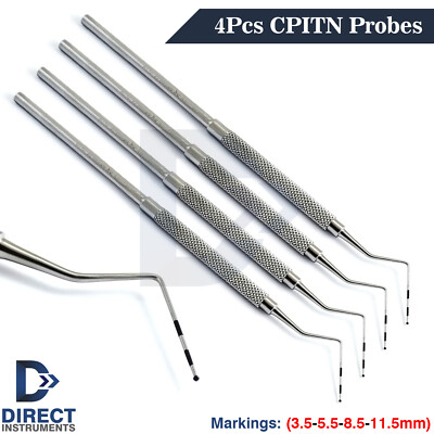 4Pcs CPITN Dental Probes Periodontal Treatment Pockets Examining Color ...