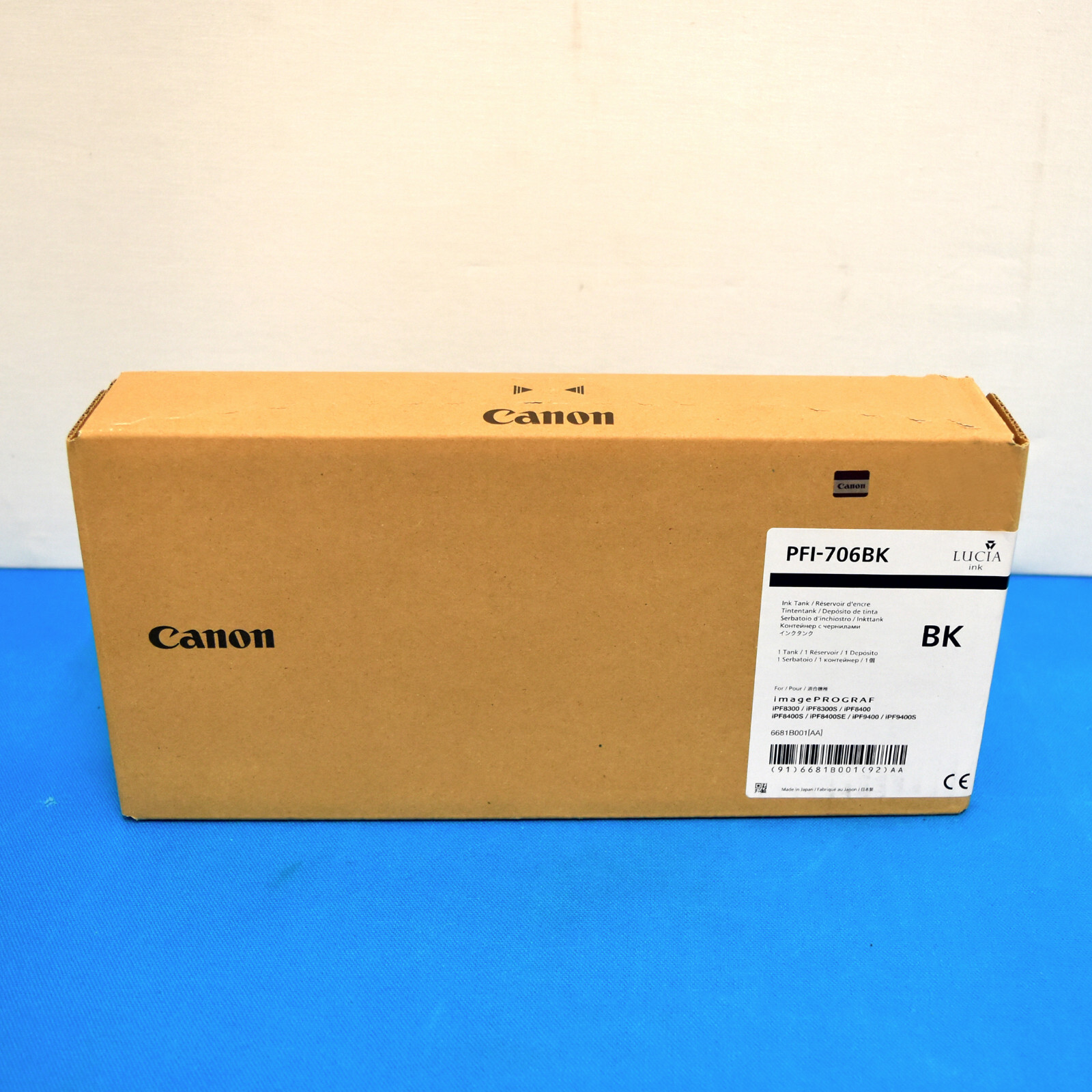 Canon PFI-706BK Black 700ml Ink imagePROGRAF iPF8300 iPF8400 iPF9400 ...