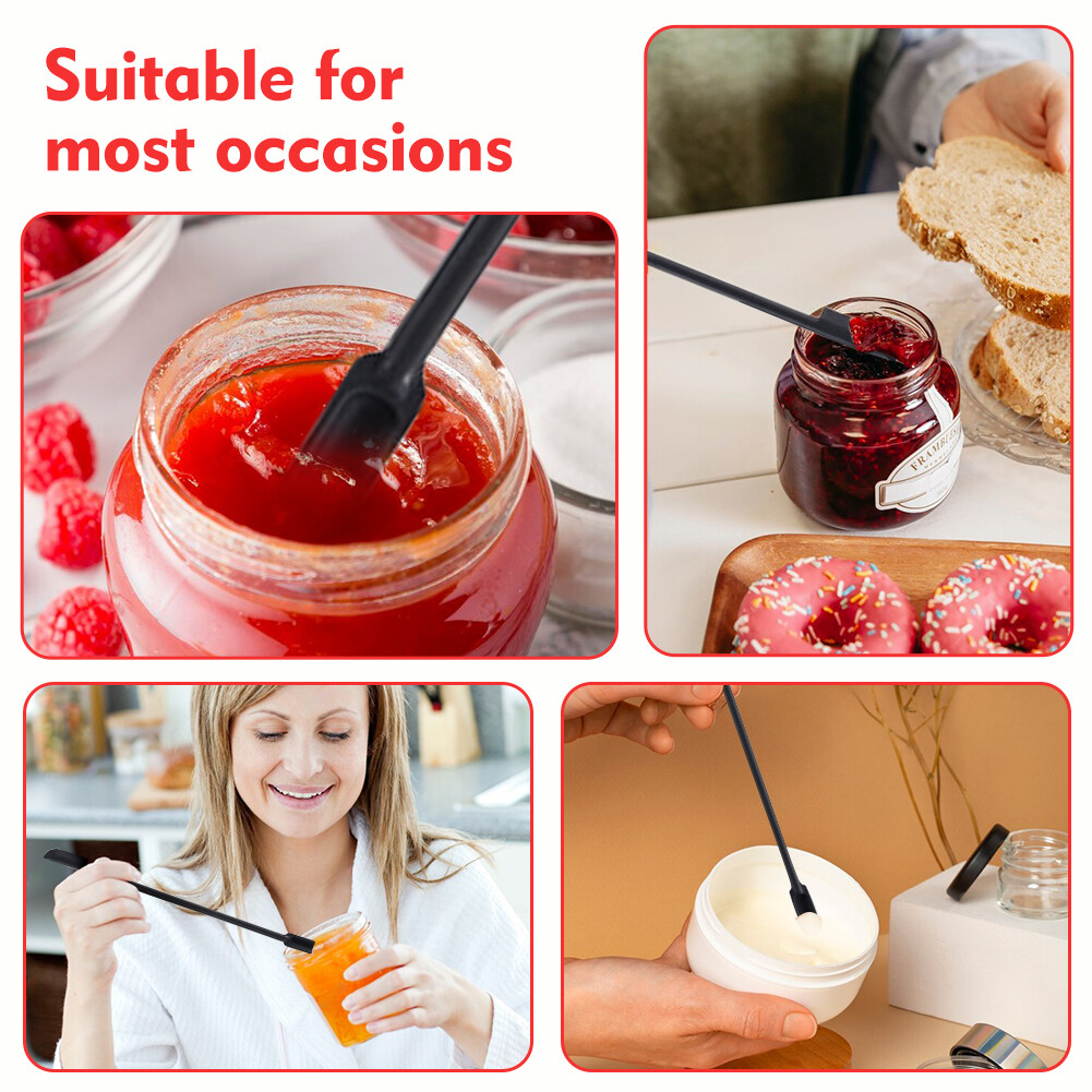 3pcs Long Handle Different Shape Double Head Mini Silicone Spatula For ...