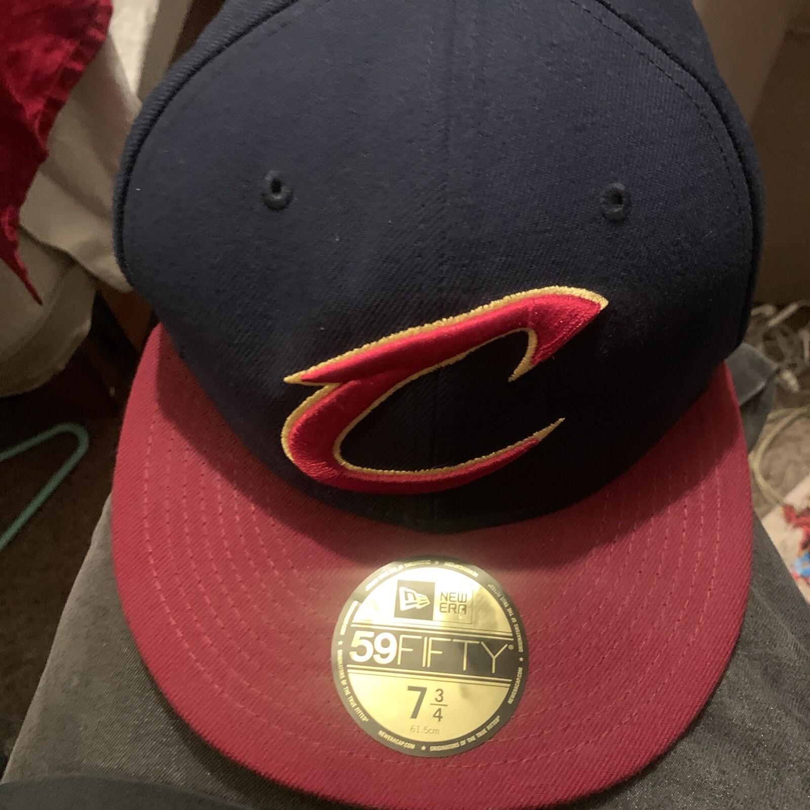 NBA Cleveland Cavs Hat Mens Size 7 3/4 Red/Blue Fitted New Era 59Fifty ...
