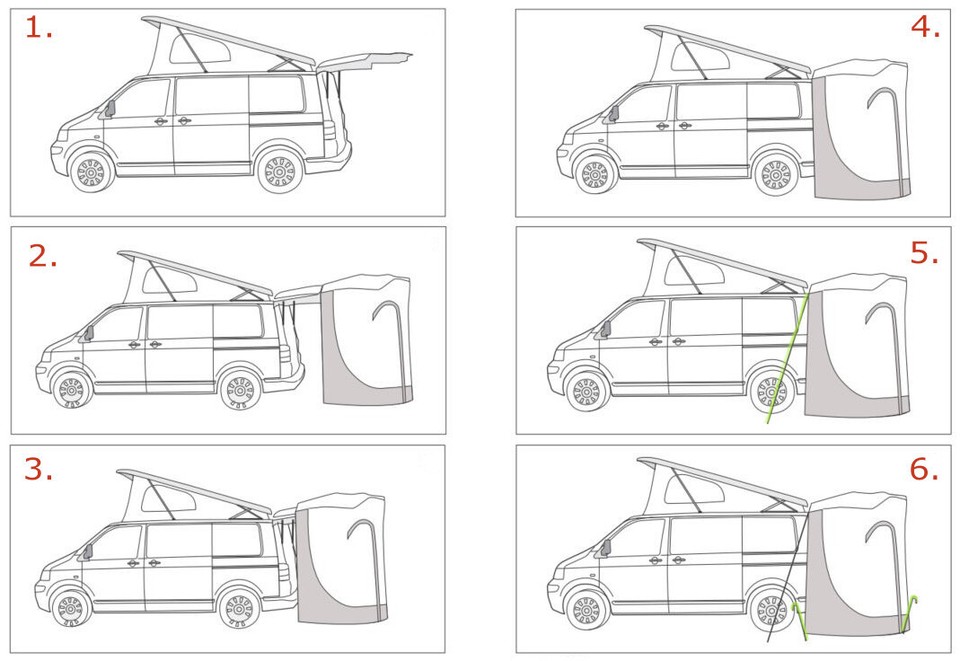 campervan throw over premium TAILGATE TENT Renault Trafic & Ford ...