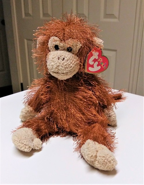 Ty Zig-zag Brown Monkey Floppy 9" Punkies Beanie 2002 Boys Girls 3 NT ...