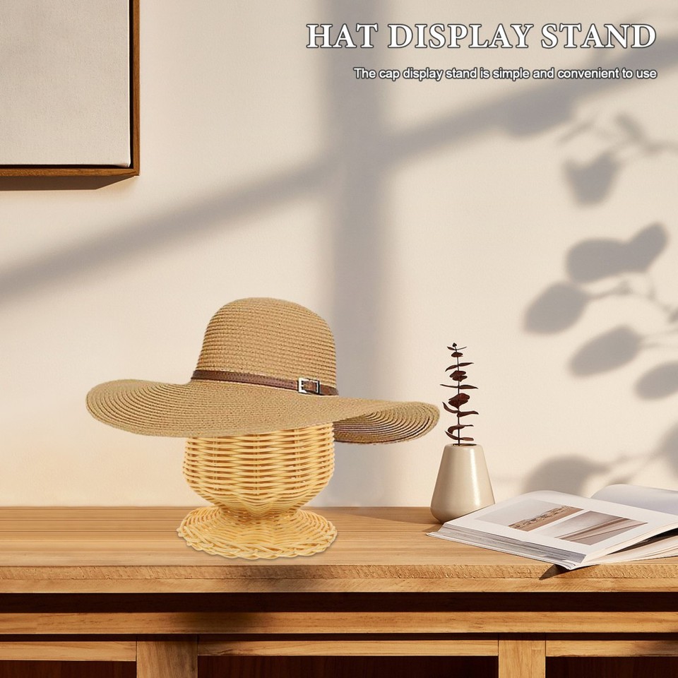 Rattan Mannequin Hat Organizer for Baseball Caps Shaper Rack Racks ...
