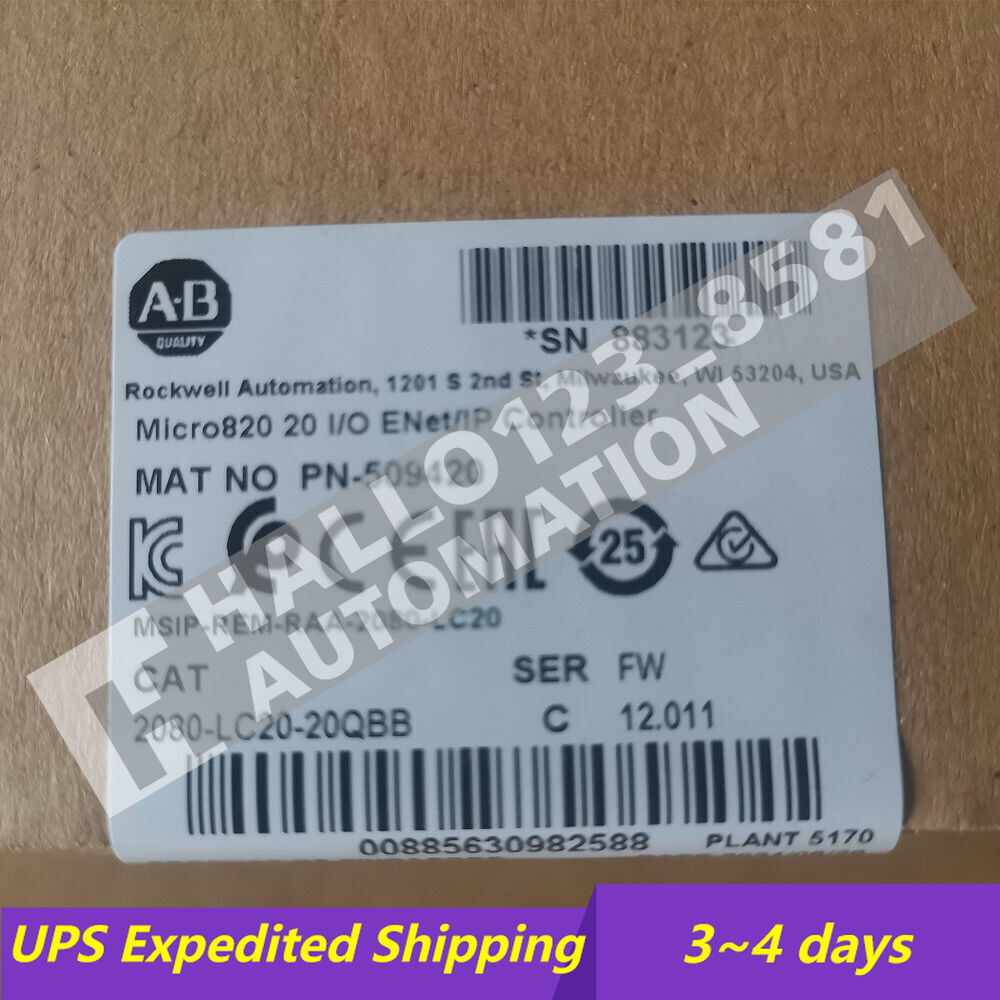 AB 2080-LC20-20QBB Micro820 20 I/O ENet/IP Controller UPS Shipping | eBay