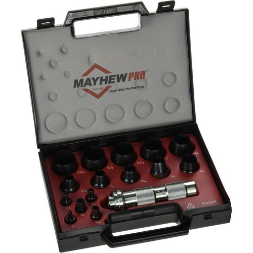 Mayhew Pro 66000 1/8-Inch to 1-3/16-Inch Imperial SAE Hollow Punch Set ...