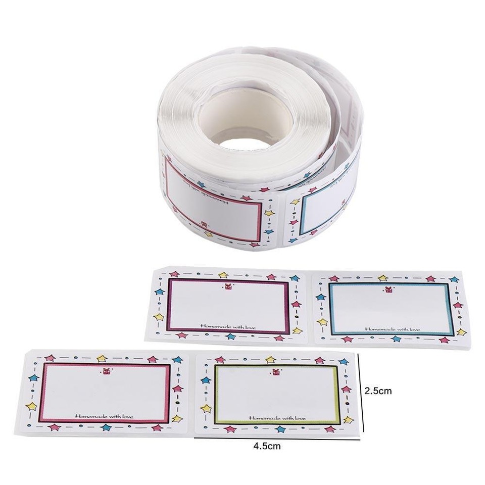 250Pcs/Roll Blank Kitchen Name Label Sticker Food Storage Box Gift Tags ...