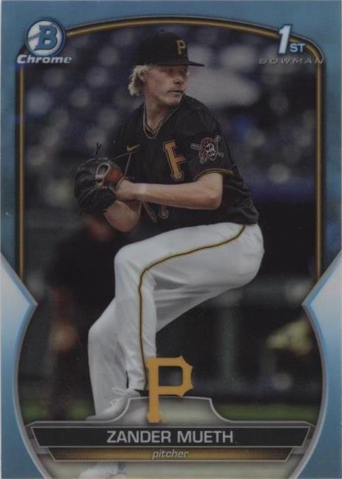 2023 Bowman Draft - Chrome Zander Mueth #BDC-131 Sky Blue Refractor (RC ...