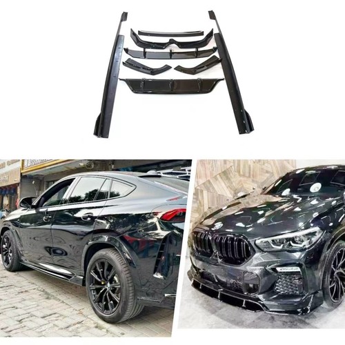 Front Bumper Lip Side Skirts Rear Spoiler Diffuser Kit for BMW X6 G06 ...