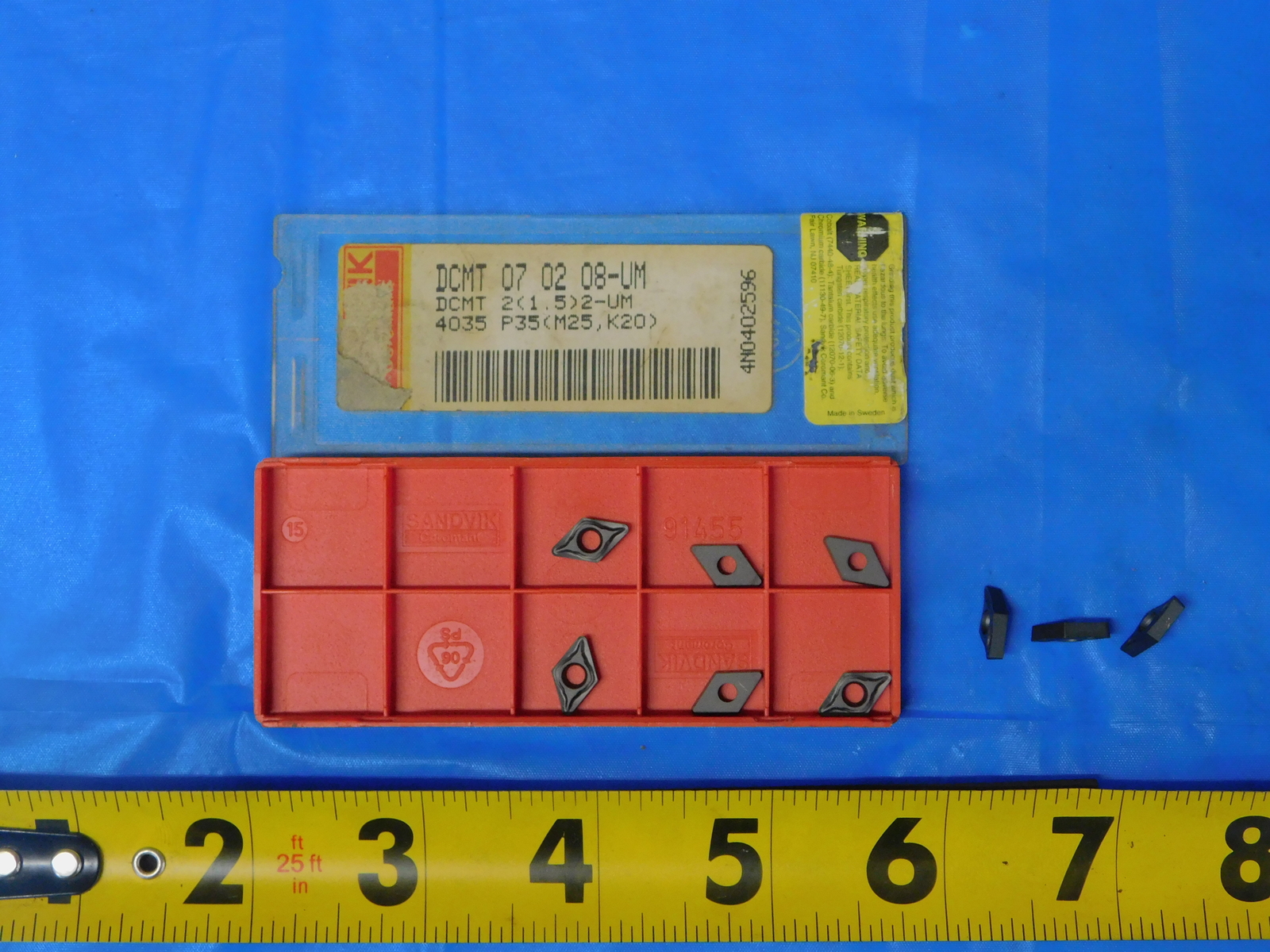 9PCS SANDVIK DCMT 07 02 08-UM 4035 P35 K20 CARBIDE INSERTS DCMT2(1.5)2 ...