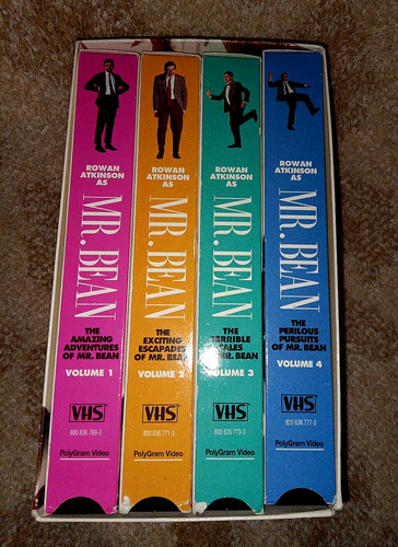 Vintage Mr. Bean "A Box Of Beans" 4 VHS Tapes 1989-1993 | eBay
