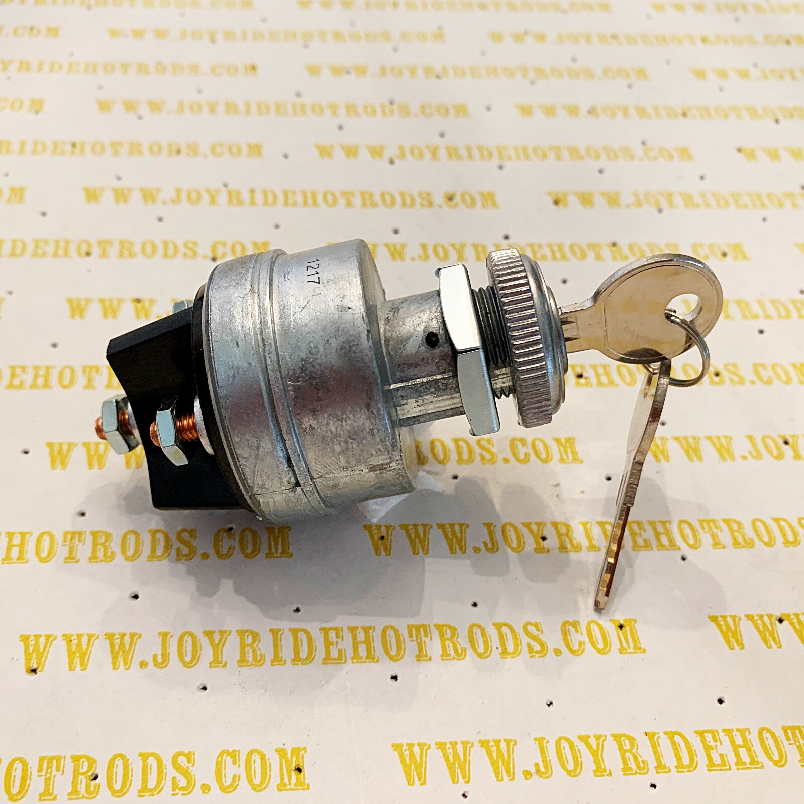 Custom, Hot Rod, Universal Keyed Ignition Switch With Ribbed Alum Bezel ...