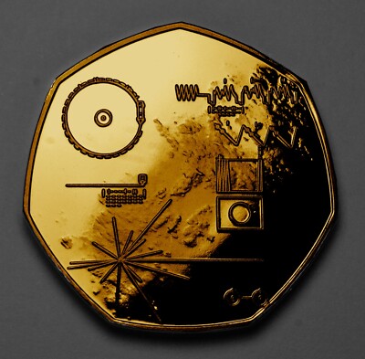 VOYAGER 1 SPACECRAFT 24ct Gold Commemorative. Golden Record. Space/NASA ...