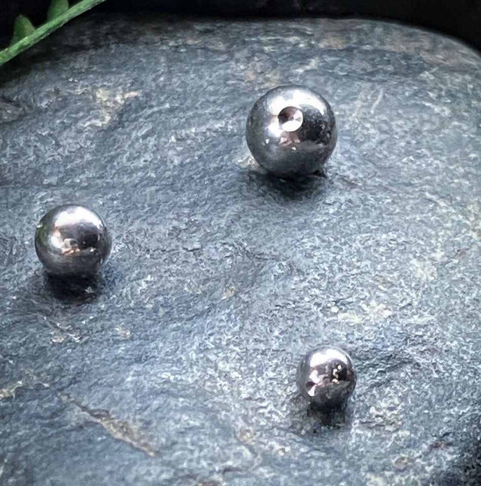 Body Jewelry Replacement Parts - 10pk 316L Surgical Steel Dimpled ...