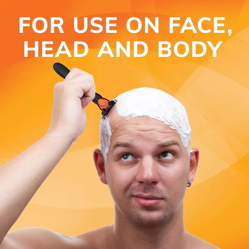 3 TOUGH BLADE Triple Blade Razor 6 Cartridges Micro Tough Pivoting Head ...