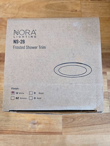 Nora Lighting NS-26 White Frosted 4" Lens with Metal Shower Trim ...