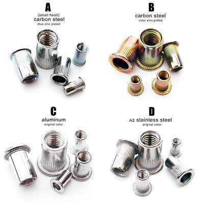 M3 M4 M5 M6 M8M10M12 Small Countersunk Flat Head Rivet Nut Insert ...