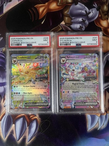 Pokemon PSA 9’s Leafeon EX And Sylveon EX Surprise Box Stamp Promos! | eBay