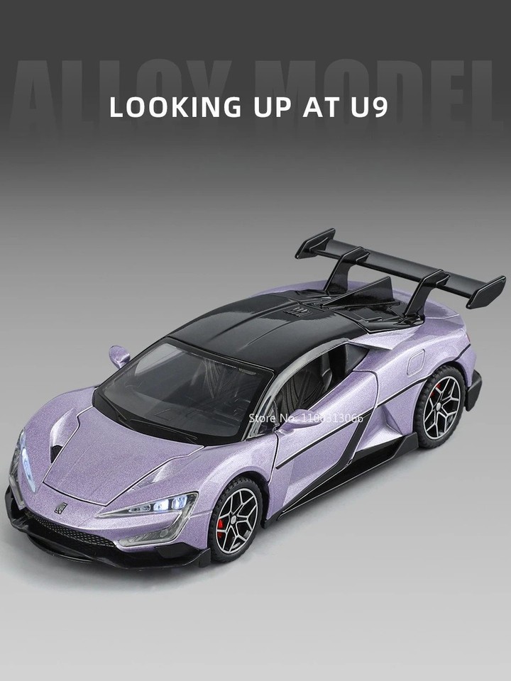 1:32 BYD YANGWANG U9 Cars Toys Model Wheel Pull Back with Light Sound ...