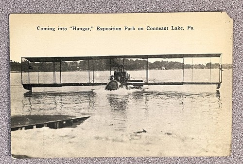 RPPC Bi-Plane Conneaut Lake PA 1915 Vtg Postcard Wright G Aeroboat? Ernie Hall? | eBay