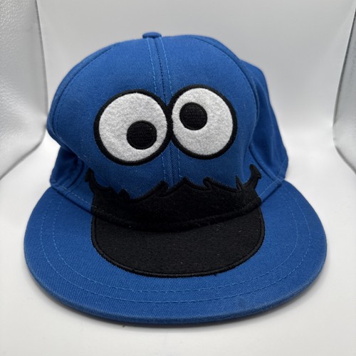 Sesame Street Cookie Monster Hat Blue Fitted Baseball Cap - S/M 115665 ...