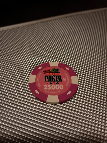 Rio WSOP Hot Pink 25k with Ivory - Secondary Bud Jones Chip | eBay