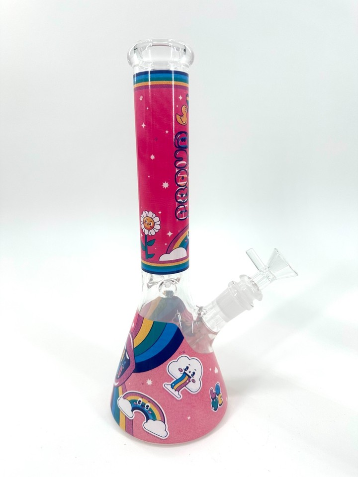 11'' Clear Glass Bong Water Pipe 14mm Regulator Round Bowl | eBay
