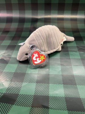 Ty Beanie Baby TANK the Armadillo (1995 - 9 Line with Shell) NEW MWMTs ...