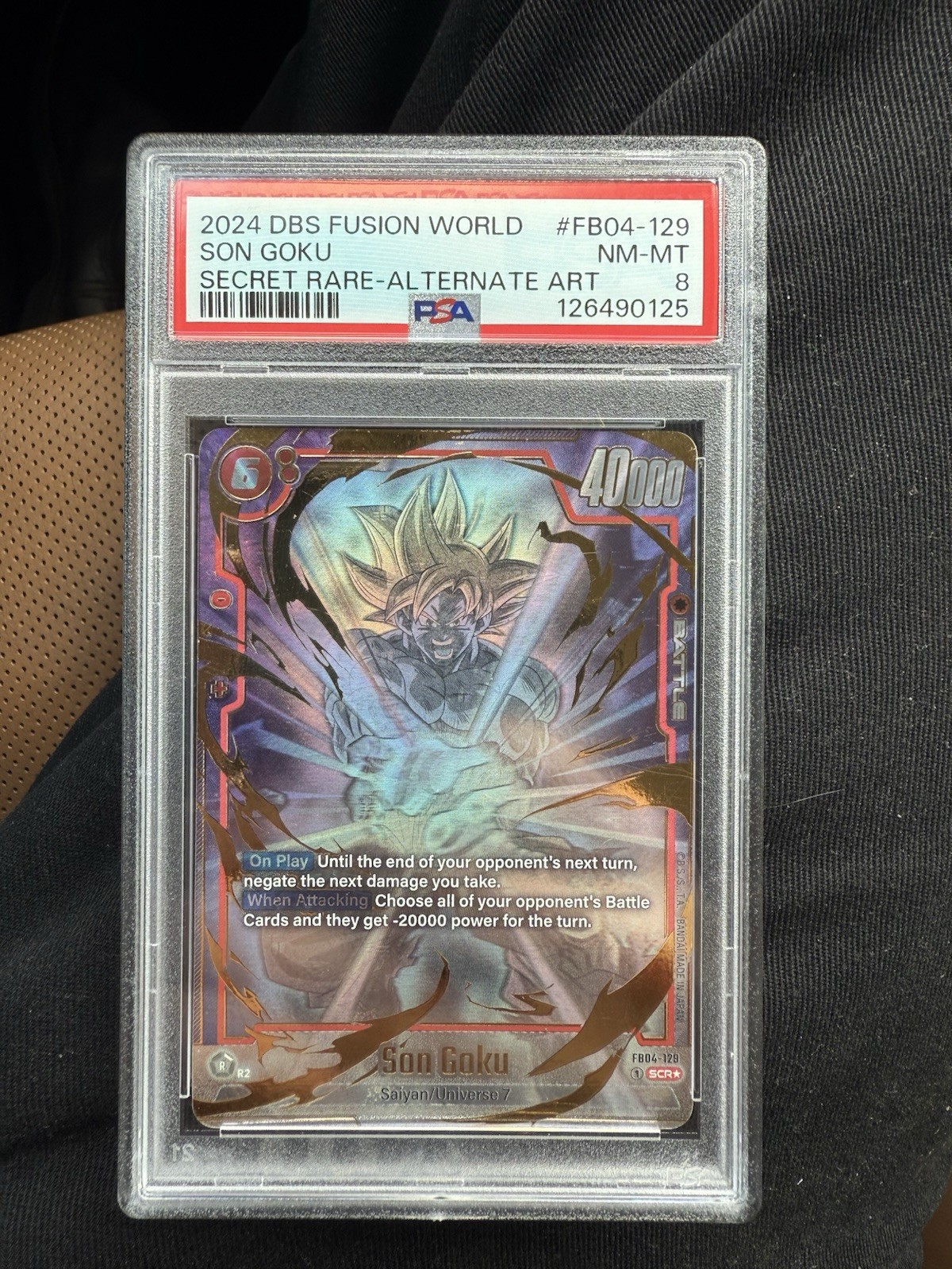 Dragon Ball Super Card Game TCG son Goku FB04-129 PSA8 | eBay